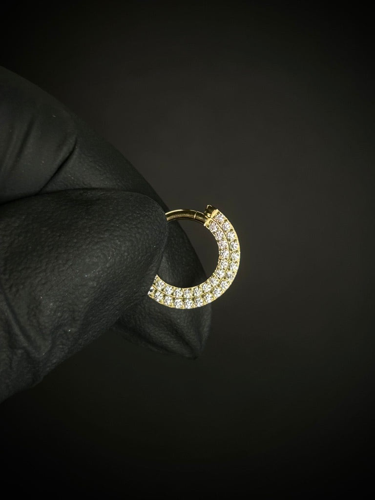 Double Gem Hinged Ring – Empress Piercing