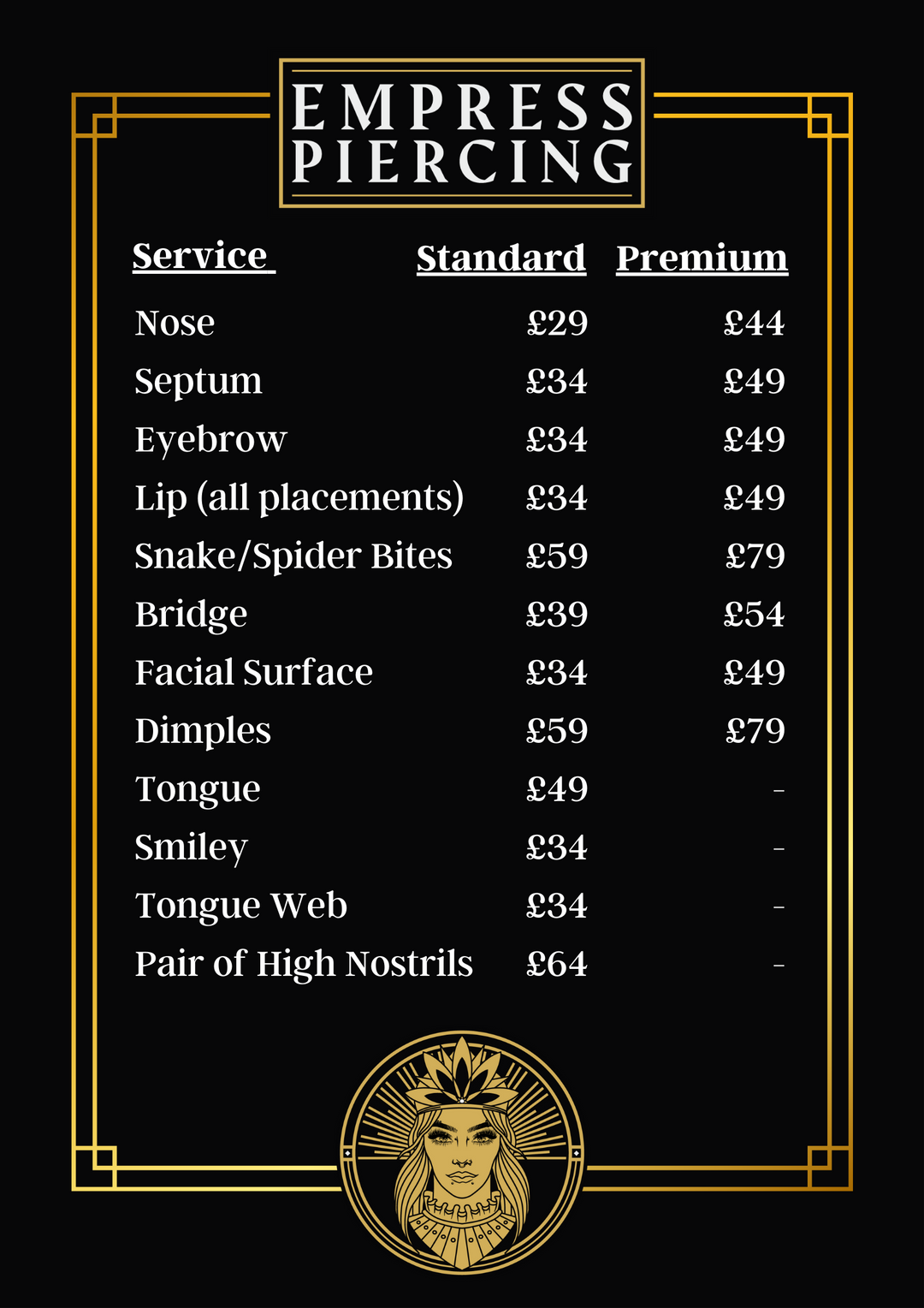 Facial Piercing – Empress Piercing